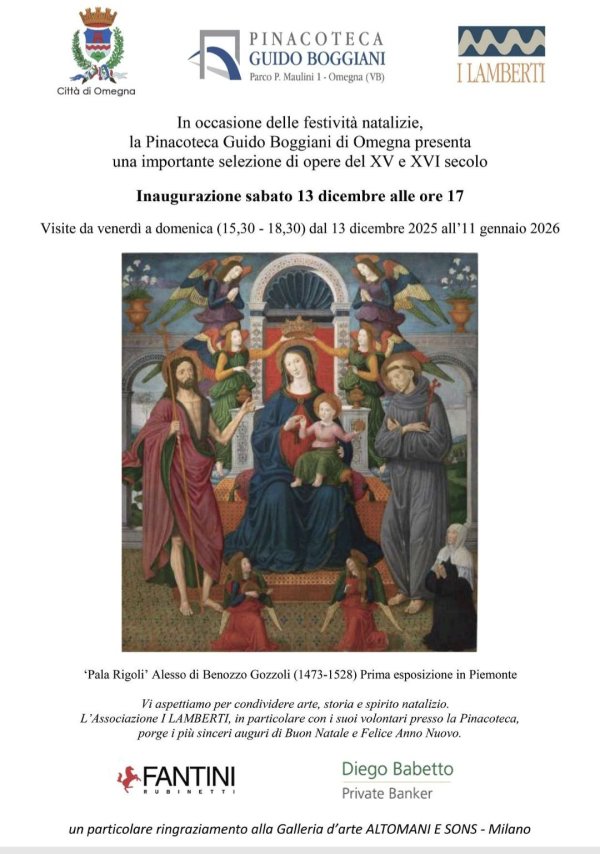 OMEGNA - Mostra con importante selezione di opere del XV e XVI secolo ...