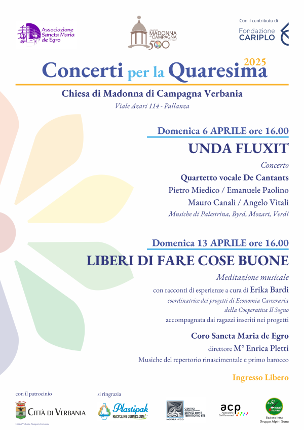 VERBANIA - Concerti per la Quaresima 2025 | Distretto dei Laghi